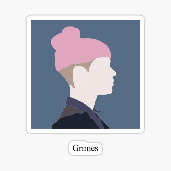 "Grimes Aesthetic" Sticker by rainbowoutlines | Redbubble