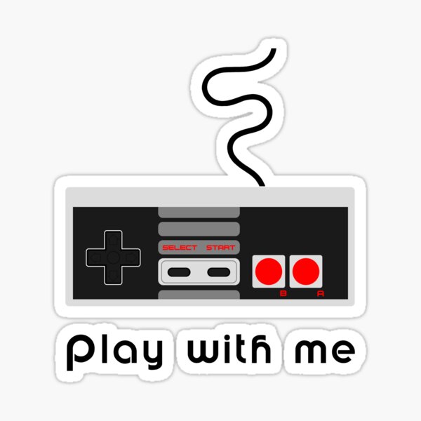 "PLAY WITH ME" Sticker for Sale by T-paw | Redbubble