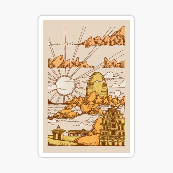 "Temples of Hampi" Sticker for Sale by henrybennett | Redbubble