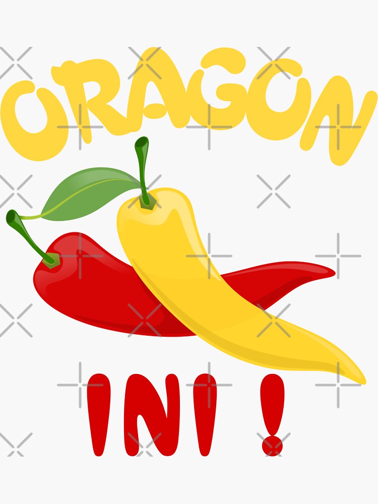 "oragon ini. chilli pepper" Sticker for Sale by doctors-apparel | Redbubble