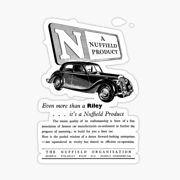 "RILEY 1 1/2 LITRE 1947" Sticker for Sale by ThrowbackMotors | Redbubble