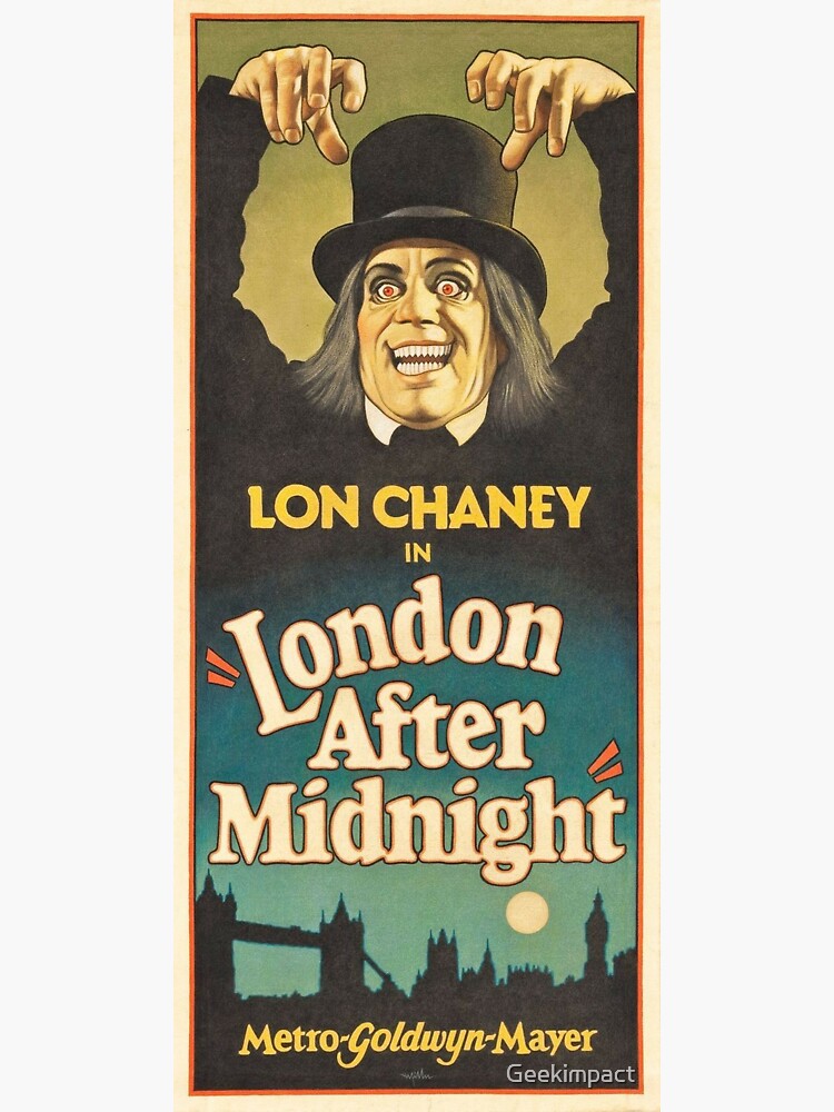 "Vintage Poster London After Midnight" Sticker for Sale by Geekimpact ...