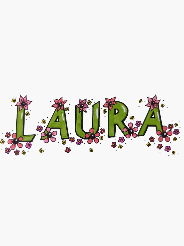 "Laura" Sticker for Sale by RainbowOma | Redbubble