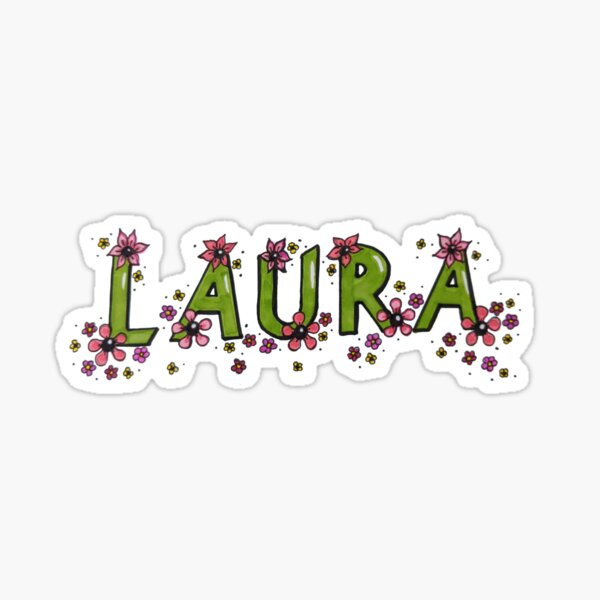 "Laura" Sticker for Sale by RainbowOma | Redbubble