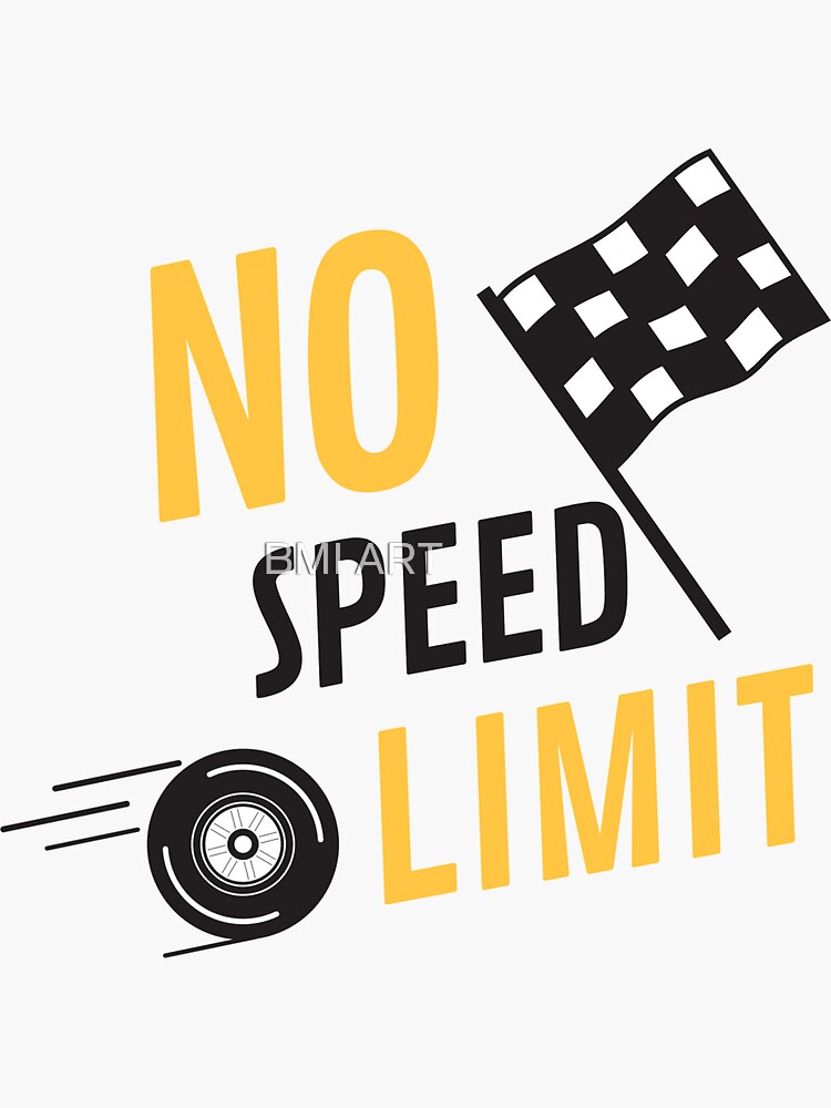 "no limit" Sticker by Bmiart | Redbubble