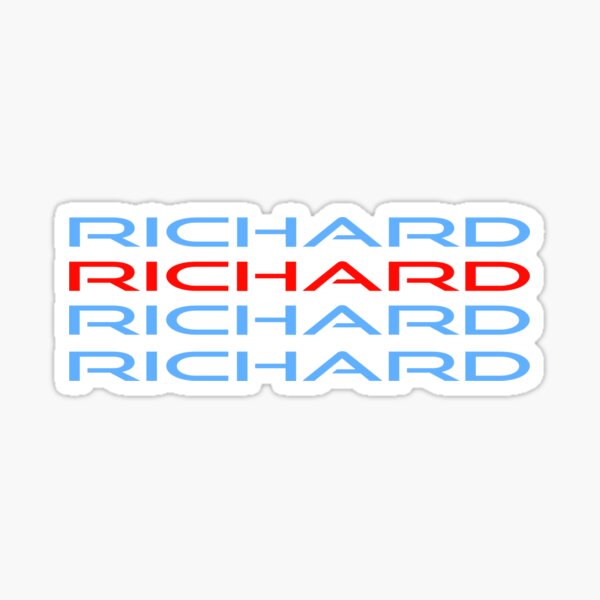"Richard" Sticker for Sale by ruhanmoolman | Redbubble