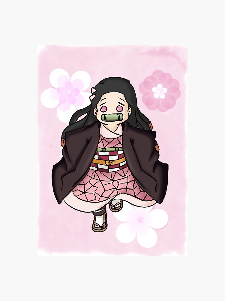 "Nezuko Kamado Run" Sticker by PsionicDrowCo | Redbubble
