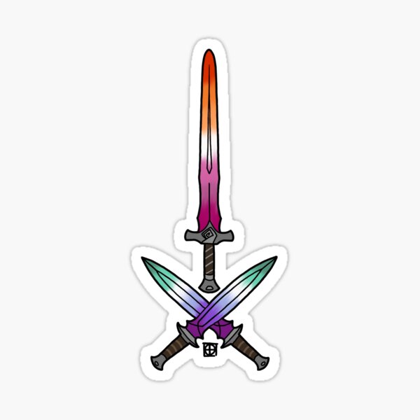 "wlw and mlm swords solidarity sticker" Sticker for Sale by ...