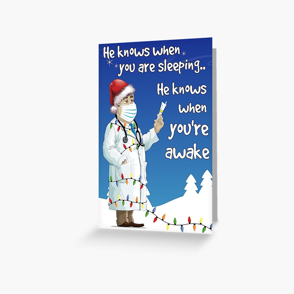 "Santa Anesthetist" Greeting Card for Sale by VersiMerch | Redbubble