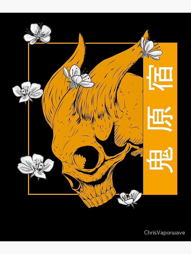 "Japan Demon Skull Gothic Anime Devil Oni Harajuku" Art Print for Sale ...