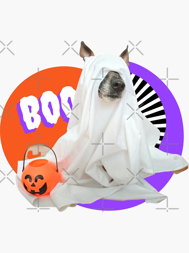 "Halloween boo dog meme" Sticker for Sale by lollypopstore | Redbubble