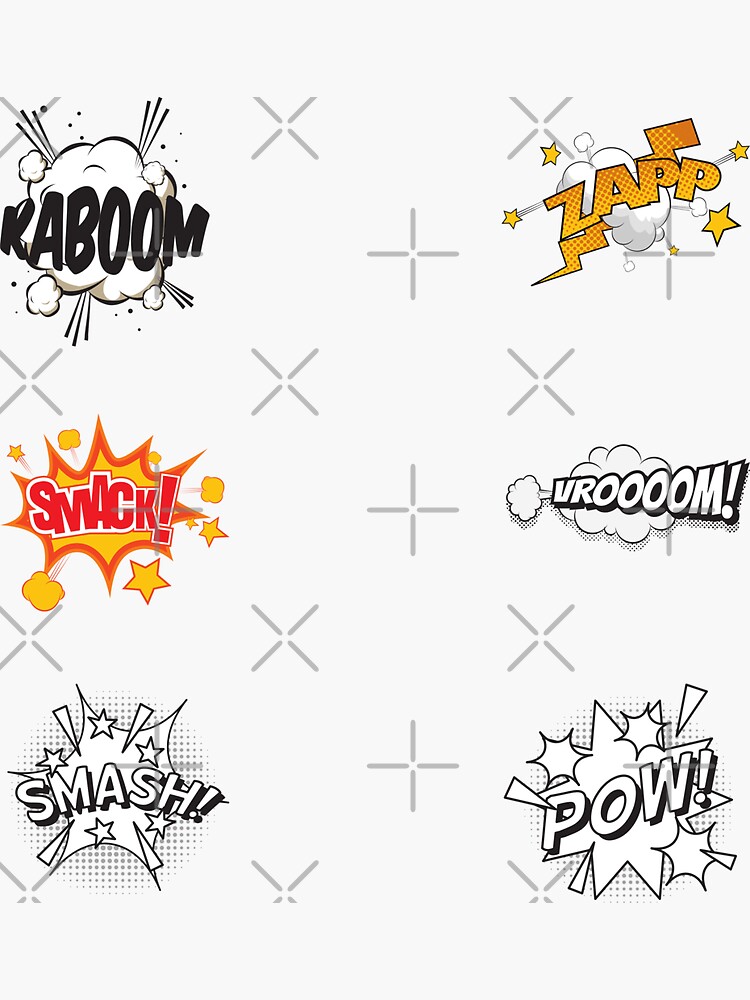 "Kaboom stickers" Sticker for Sale by dineshv | Redbubble