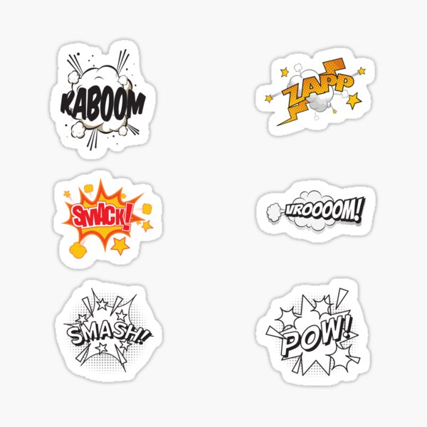 "Kaboom stickers" Sticker for Sale by dineshv | Redbubble