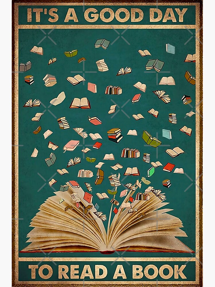 "It's a good day to read a book vintage poster, Mental Health Poster ...