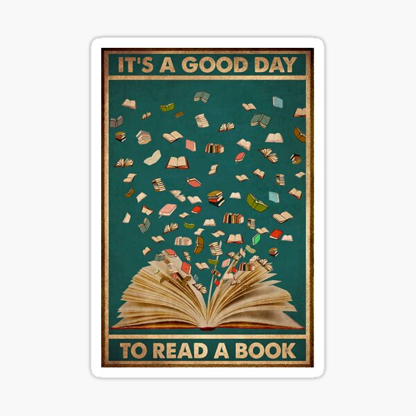 "It's a good day to read a book vintage poster, Mental Health Poster ...