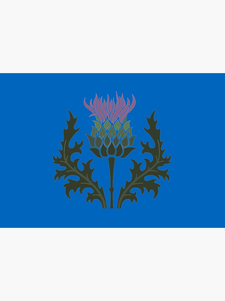 "Scottish Thistle Flower of Scotland on Blue Scottish Flag Color" Mask ...