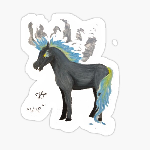 "Wispy Horse" Sticker for Sale by PerfectlyPkgd | Redbubble