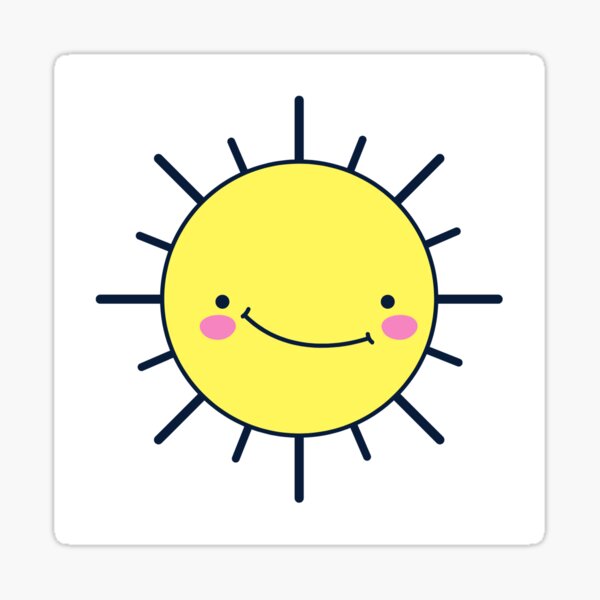"Happy Sun design" Sticker for Sale by JosipBdesign | Redbubble