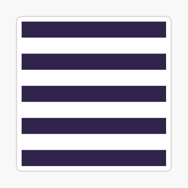 "Medium NAVY BLUE and WHITE Horizontal STRIPES" Sticker by RachelMacht ...