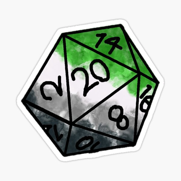 "Pride Dice - Aromantic" Sticker for Sale by AdrianeTempest | Redbubble