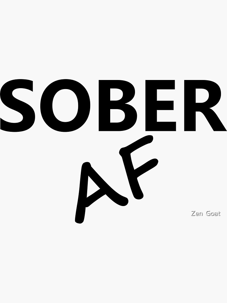 "Sober AF Design for those in Recovery from Addiction (Black Font ...
