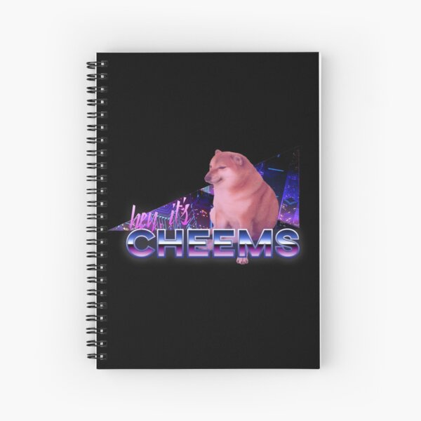 "hey, it's Cheems - 80s aesthetic" Spiral Notebook by Ettore13 | Redbubble