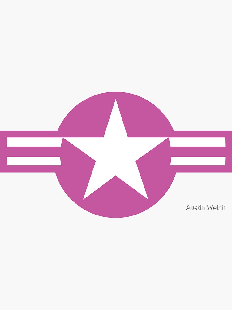 "Pink United States Air Force Roundel" Sticker by austinw9 | Redbubble