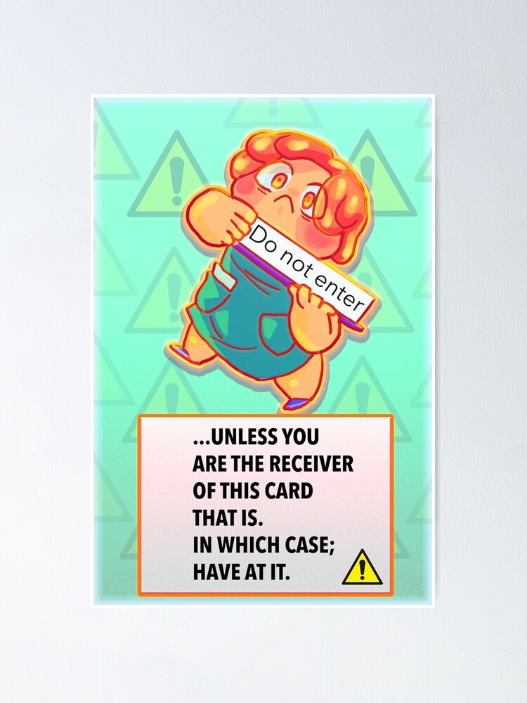 "Do not enter! The polite staff sign!" Poster by KO-of-the-self | Redbubble