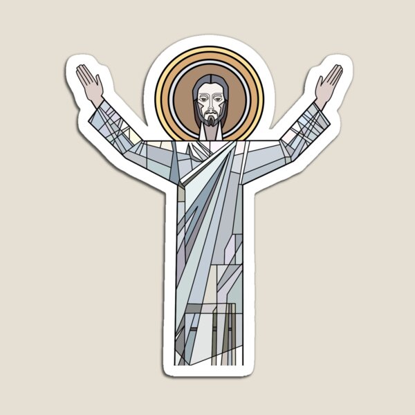 "Touchdown Jesus " Magnet for Sale by Allison Kuch | Redbubble