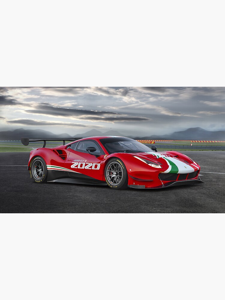 "Ferrari 488 GT3 Evo" Sticker by JasonLeone | Redbubble