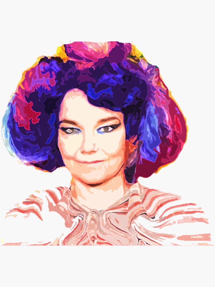 "Bjork" Sticker for Sale by jeremydwilliams | Redbubble