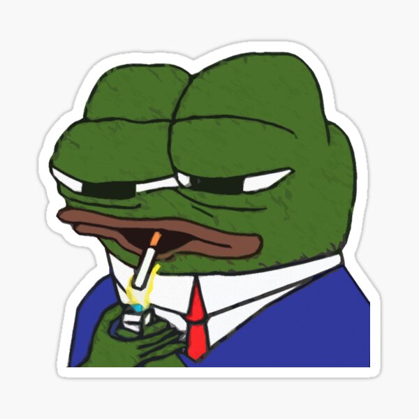 "Pepe Smoking" Sticker for Sale by mbalo | Redbubble