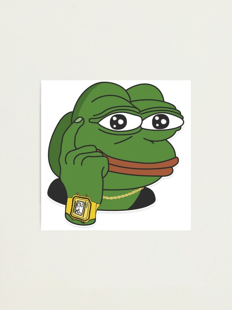"Pepe the frog smart , meme" Photographic Print by Alex-62 | Redbubble