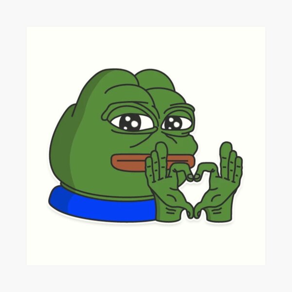 "Pepe the frog love, meme" Art Print by Alex-62 | Redbubble