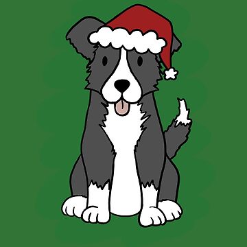 "Christmas Border Collie" Greeting Card for Sale by amy-tuff | Redbubble