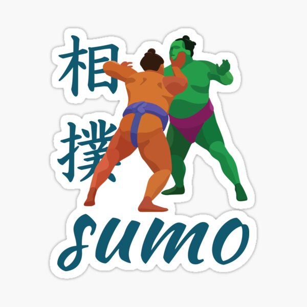 "Sumo Wrestling Popart - Slap in Orange" Sticker for Sale by ...