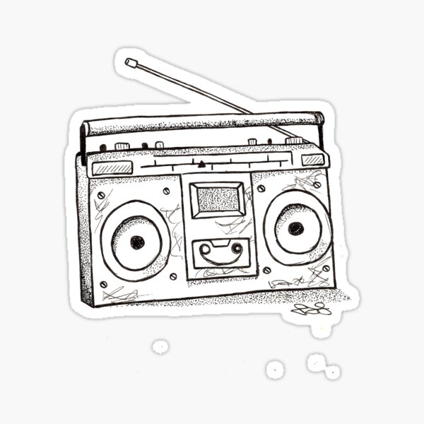 Old School Radio Sticker By MenagerieMayhem Redbubble old-school-radio-sticker-by-menageriemayhem-redbubble