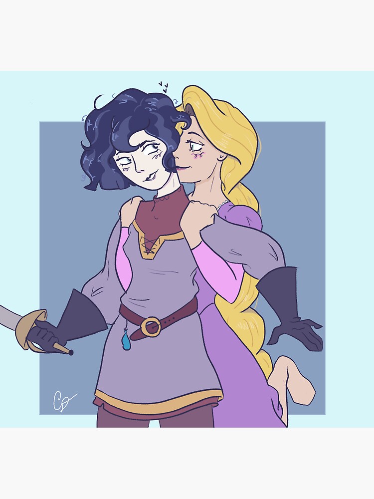 "Cassunzel Hug" Sticker for Sale by localunicorn | Redbubble