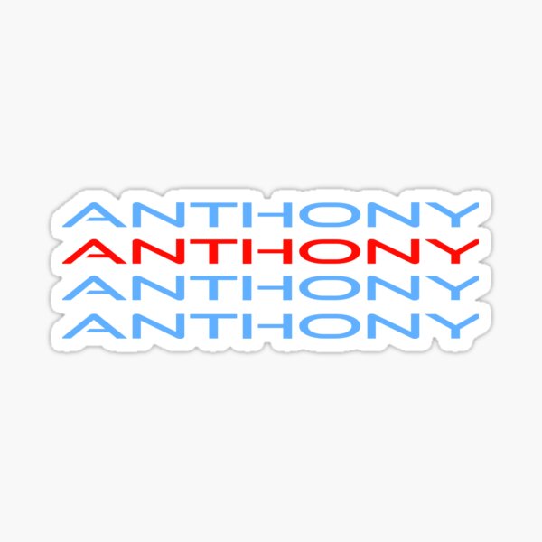 "Anthony" Sticker for Sale by ruhanmoolman | Redbubble