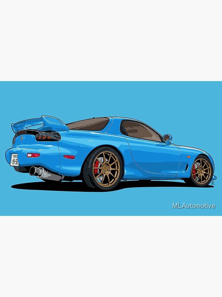 "RX7 FD Blue" Poster for Sale by MLAutomotive | Redbubble