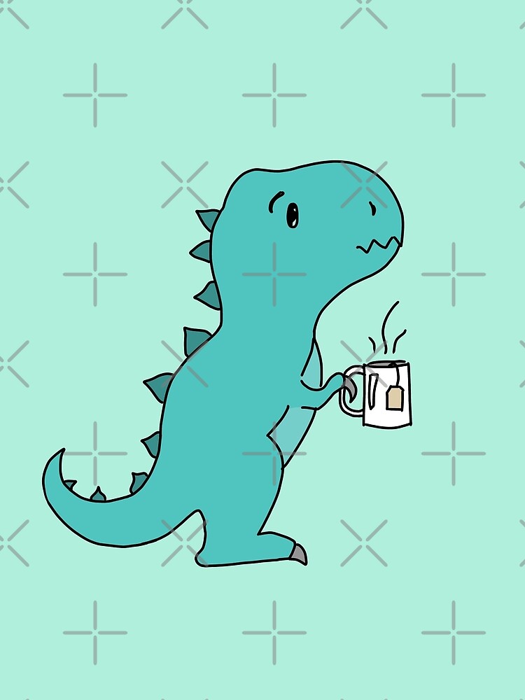 "Turquoise Tea-Rex Dinosaur" Canvas Print for Sale by bassoongirl123 ...