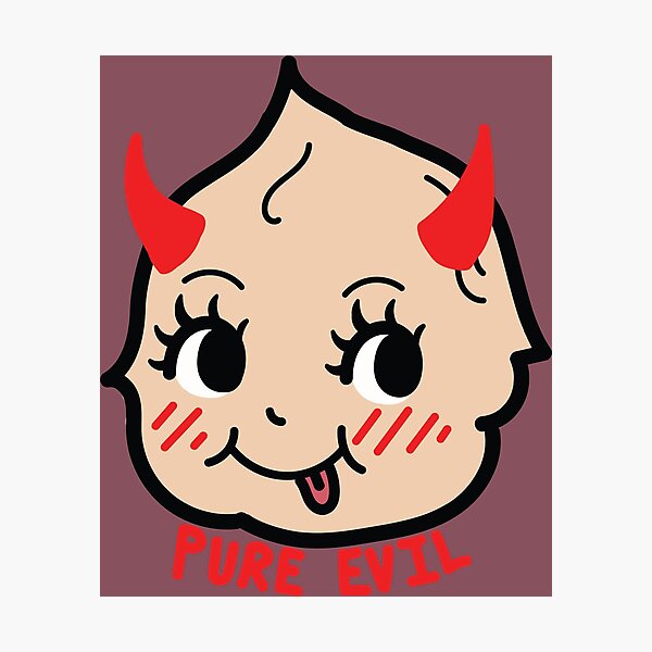 "Pure Evil Kawaii Baby Face " Photographic Print for Sale by ...