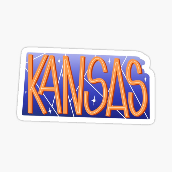 "Kansas" Sticker for Sale by katelynvanpraet | Redbubble