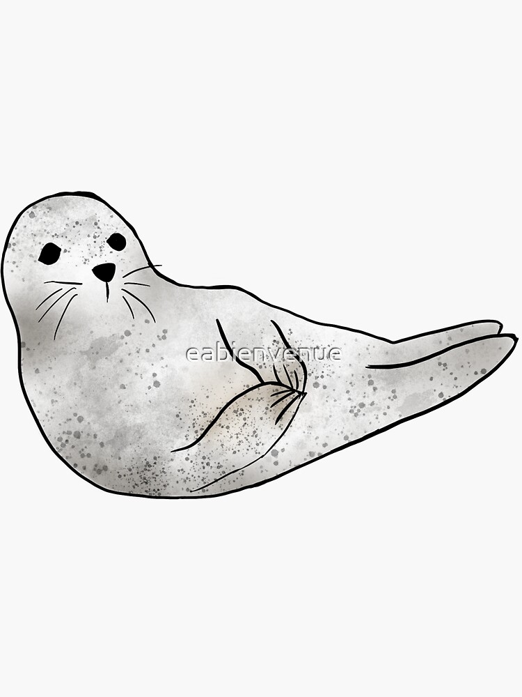 "Cute Seal" Sticker for Sale by eabienvenue | Redbubble