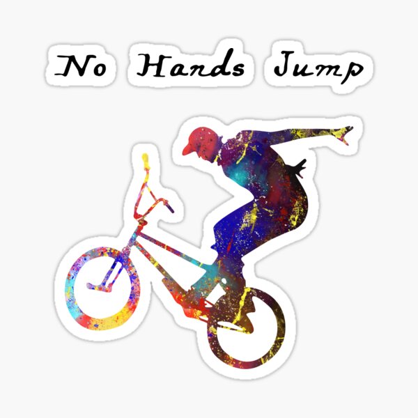 "No Hands Jumo Quote Art Design Inspirational Mot" Sticker for Sale by ...