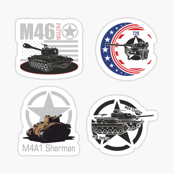 "Set #4 with US tanks" Sticker for Sale by FAawRay | Redbubble
