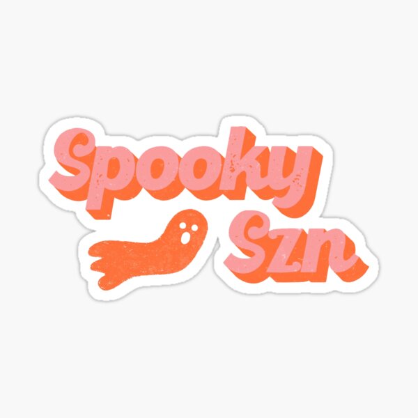 "Orange Spooky Szn Sticker" Sticker by Megiley | Redbubble