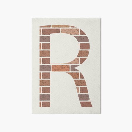 "Brick wall R letter" Art Board Print by EngineerGoC | Redbubble