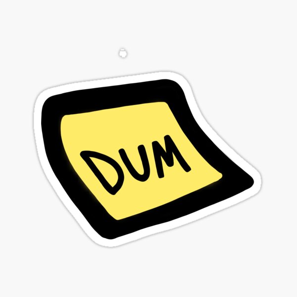"dum sticky note" Sticker for Sale by vilinaong | Redbubble