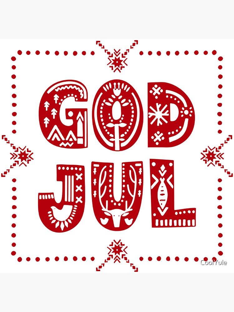 "God Jul " Sticker by CoolYule | Redbubble
